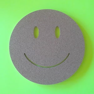 Smile Face Shaped Cork Board, Emoji Corkboard, Happy Face Cork Board ...