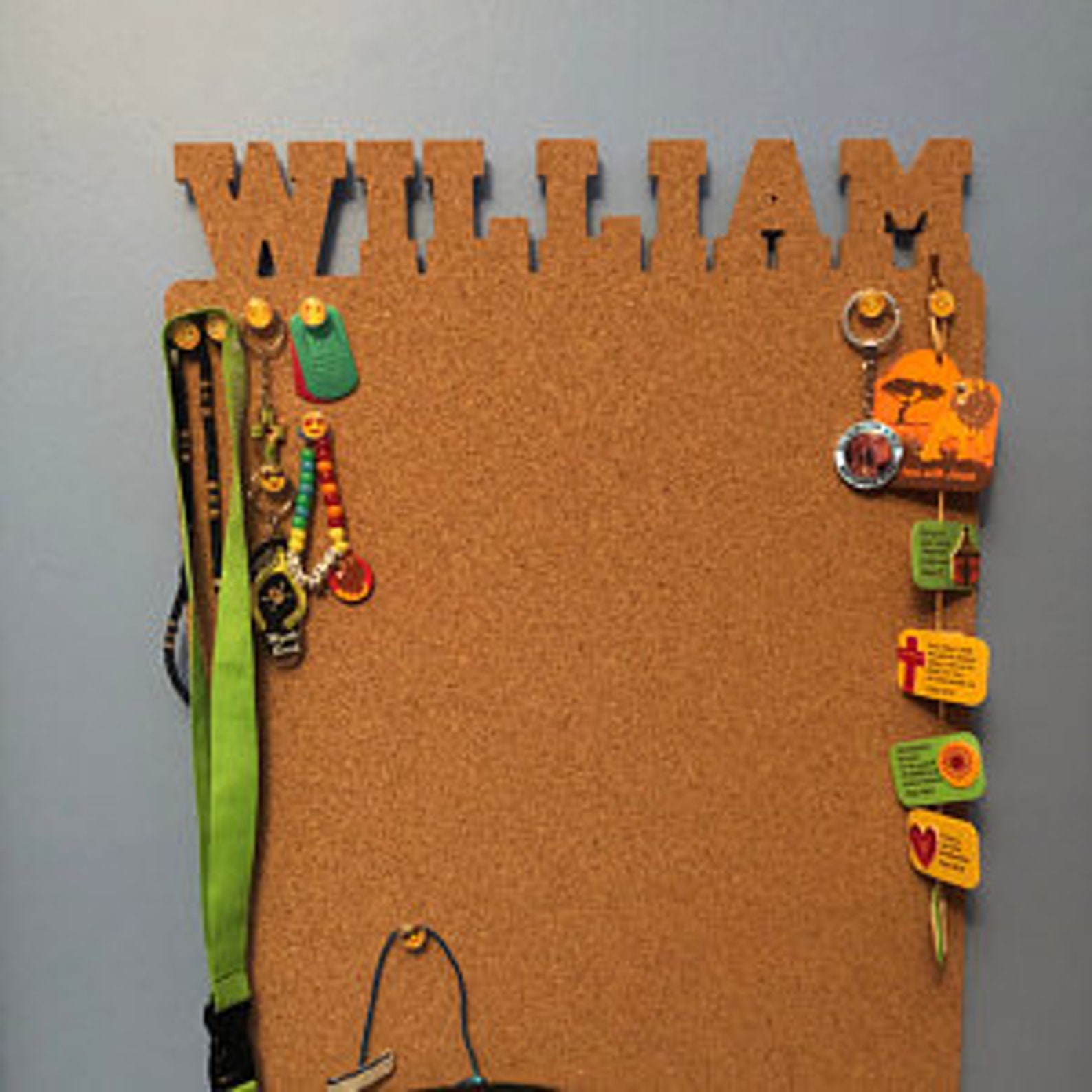 Personalized Cork Board With Name, Cork Board Letters, Personalized ...