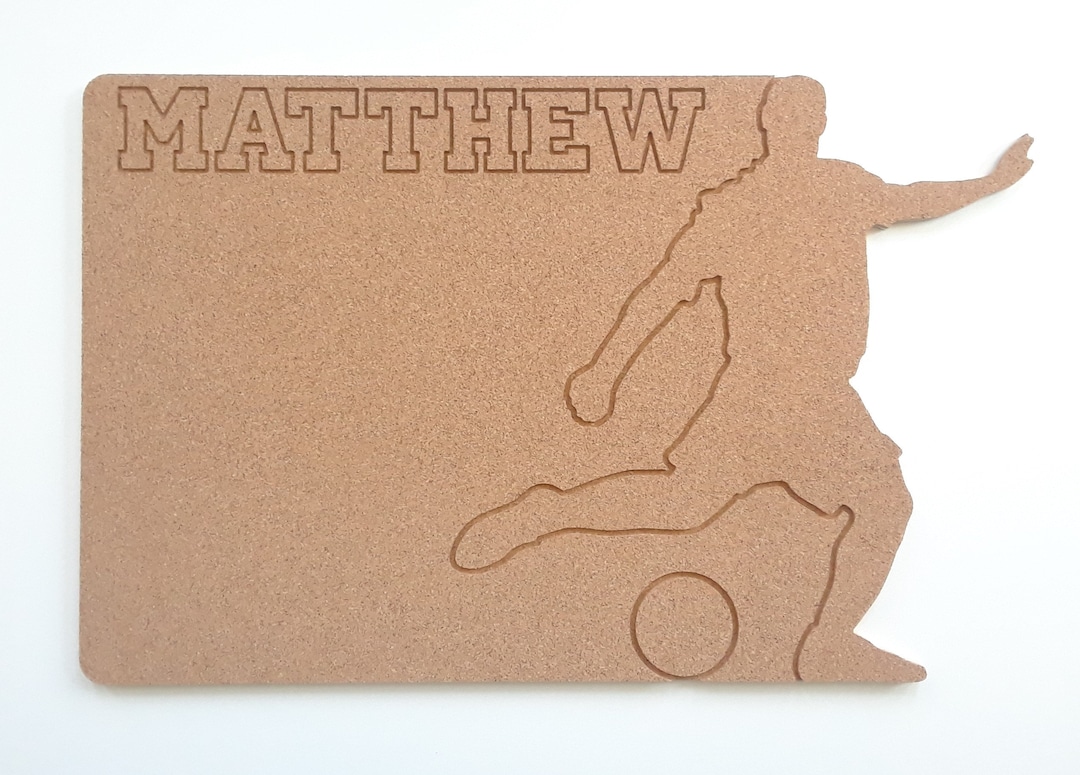 Soccer Cork Board, Soccer Player Cork Board, Personalized Soccer Gifts ...