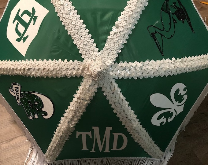 TU Themed Second Line Umbrella, Second Line Umbrella, Green Wave TU ...