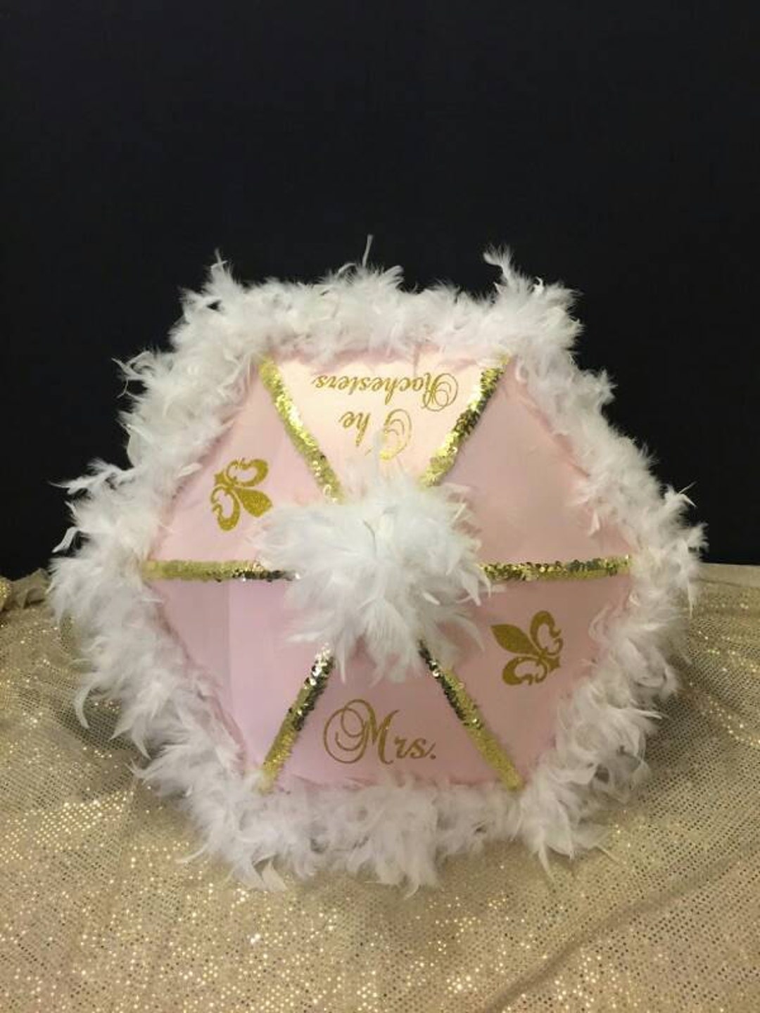 Authentic New Orleans Traditional Second Line Umbrella Rose Gold and ...