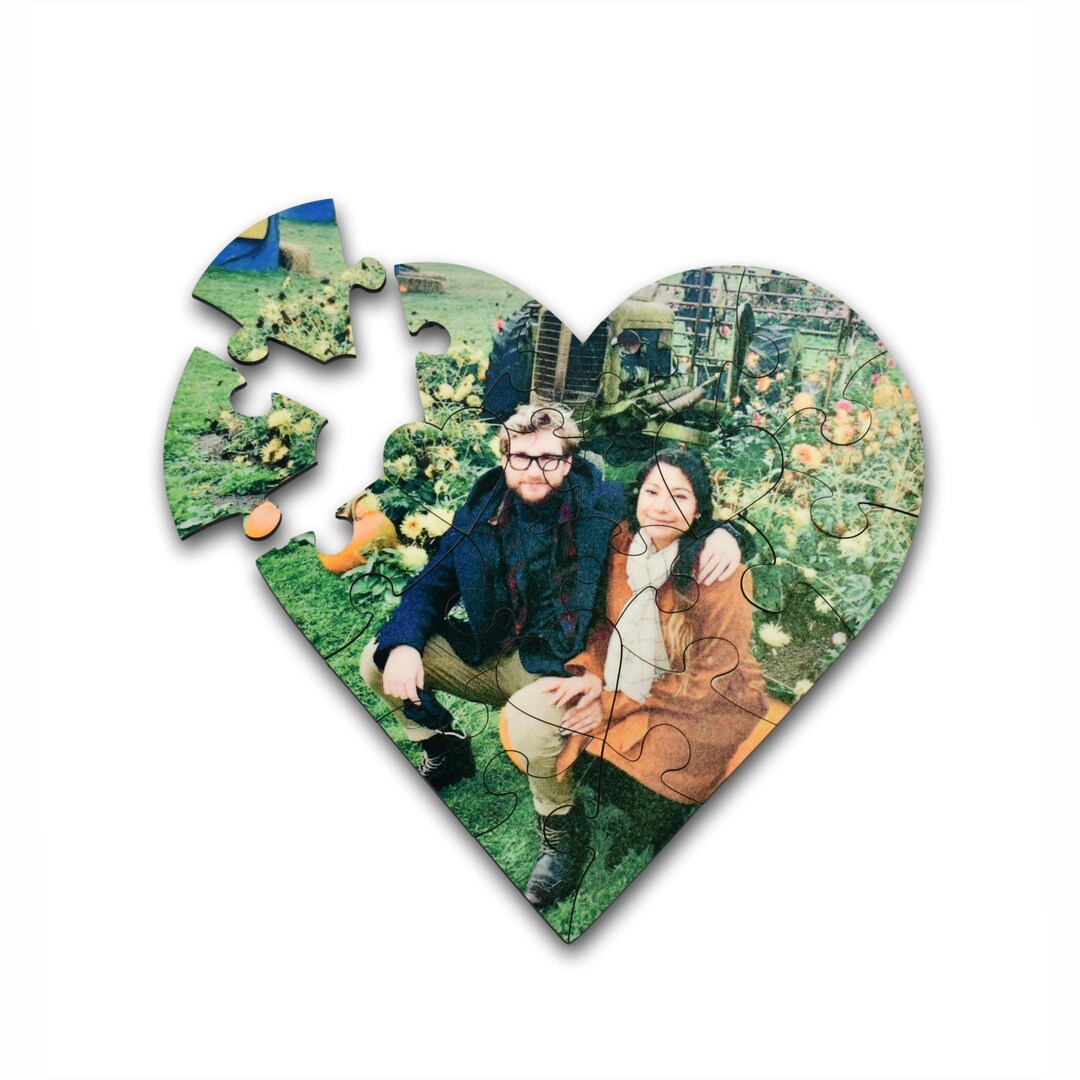 Personalized Heart Puzzle 23 Pieces, Custom Gift, Valentine's Day ...
