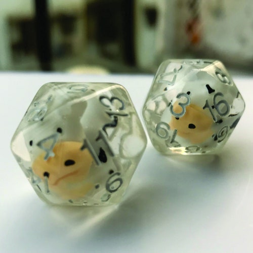 D20 Dice With a Cow Inside Game Dice Family Gift RPG Dice | Etsy