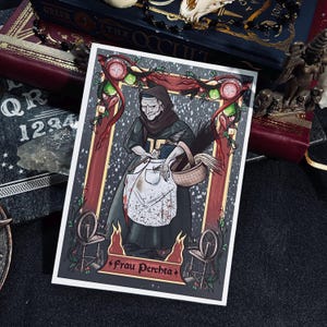 Christmas Demons Frau Perchta Yule Monsters Horror Holiday Postcard - Etsy