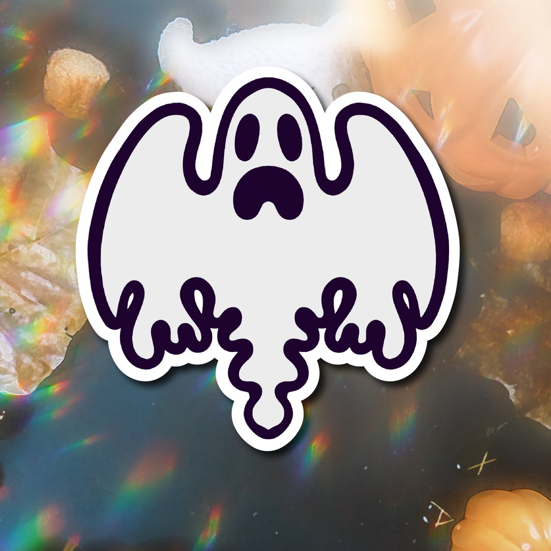 Spooky Cute Ghost Sticker Halloween Art Horror - Etsy