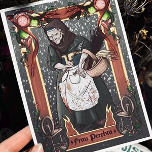 Christmas Demons Frau Perchta Yule Monsters Horror Holiday Postcard - Etsy