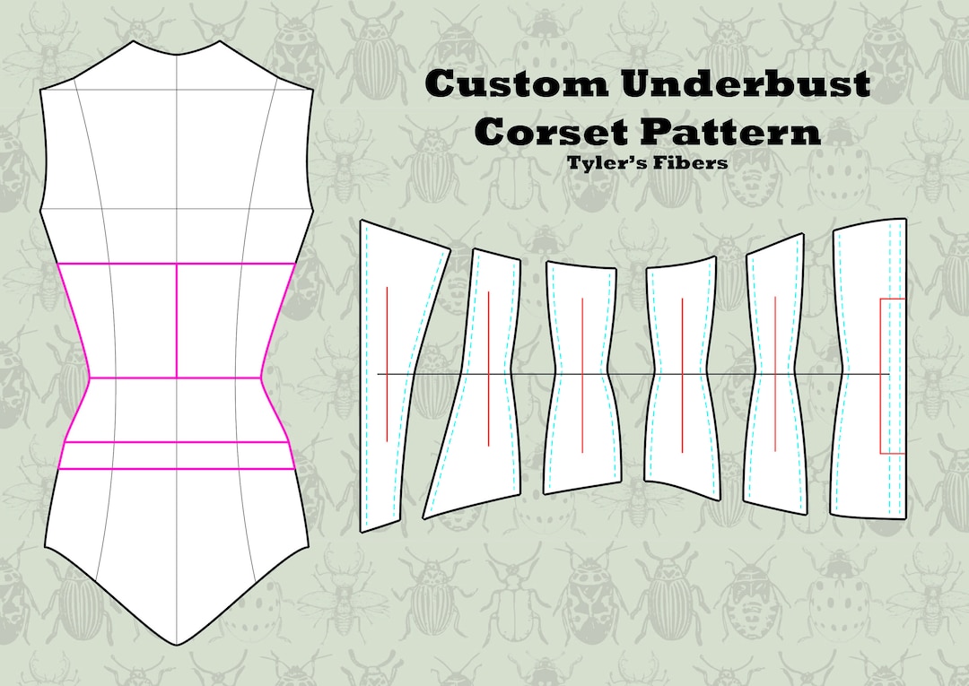Custom Underbust Corset Pattern - Etsy