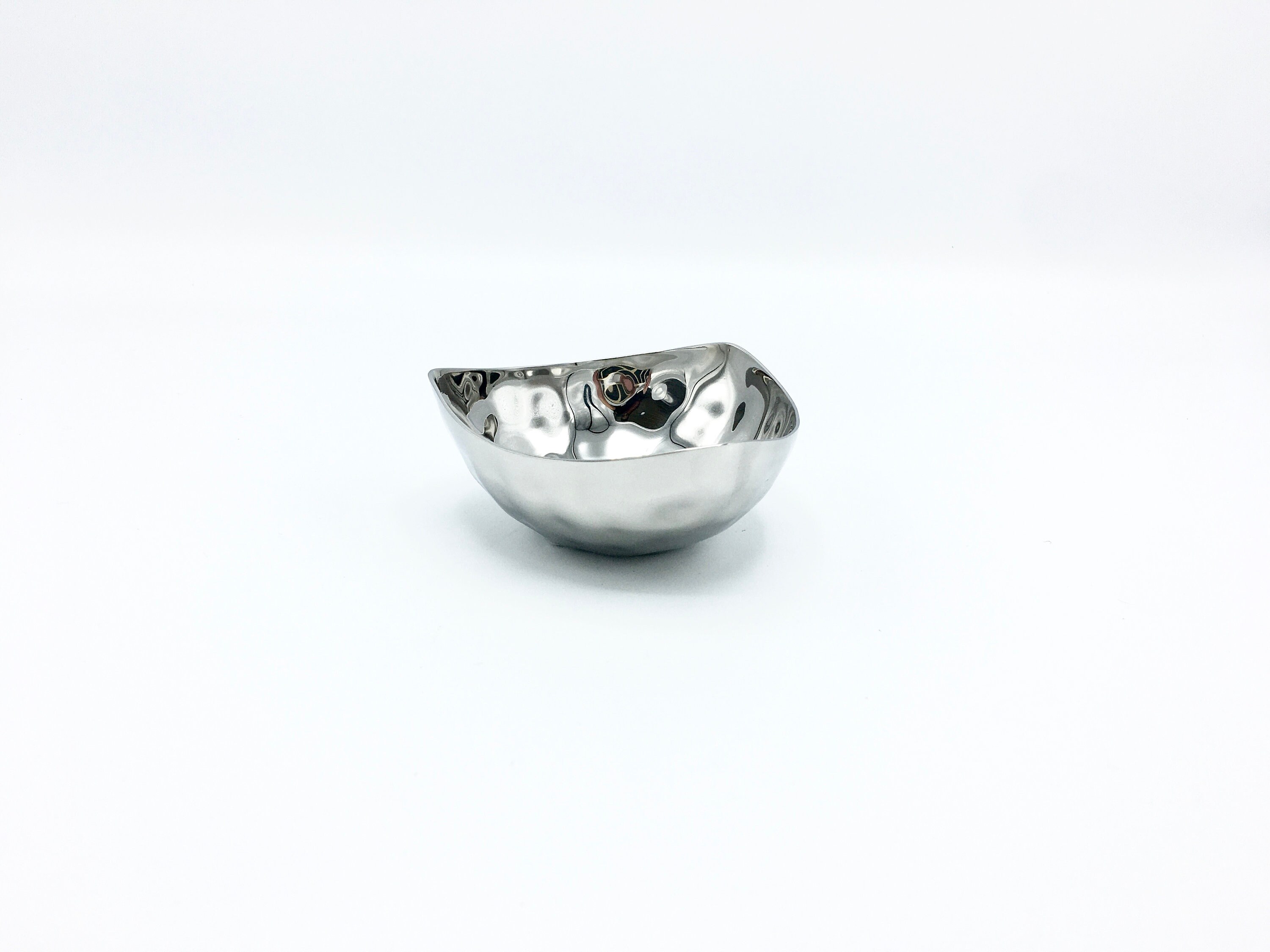 4" Bowls (square, Round, Triangle) - Handmade Hammered Stainless Steel ...