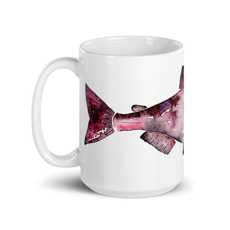 Watercolor Salmon Mug - Etsy