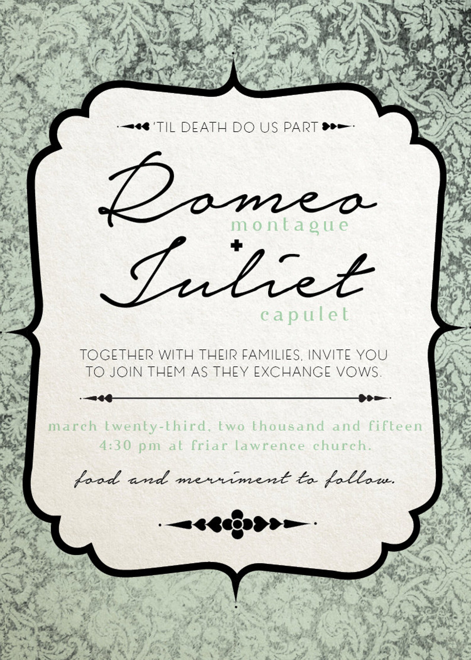 Romeo & Juliet Customizable Digital Download Wedding Invite | Etsy