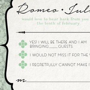 Romeo & Juliet Customizable Digital Download Wedding Invite | Etsy