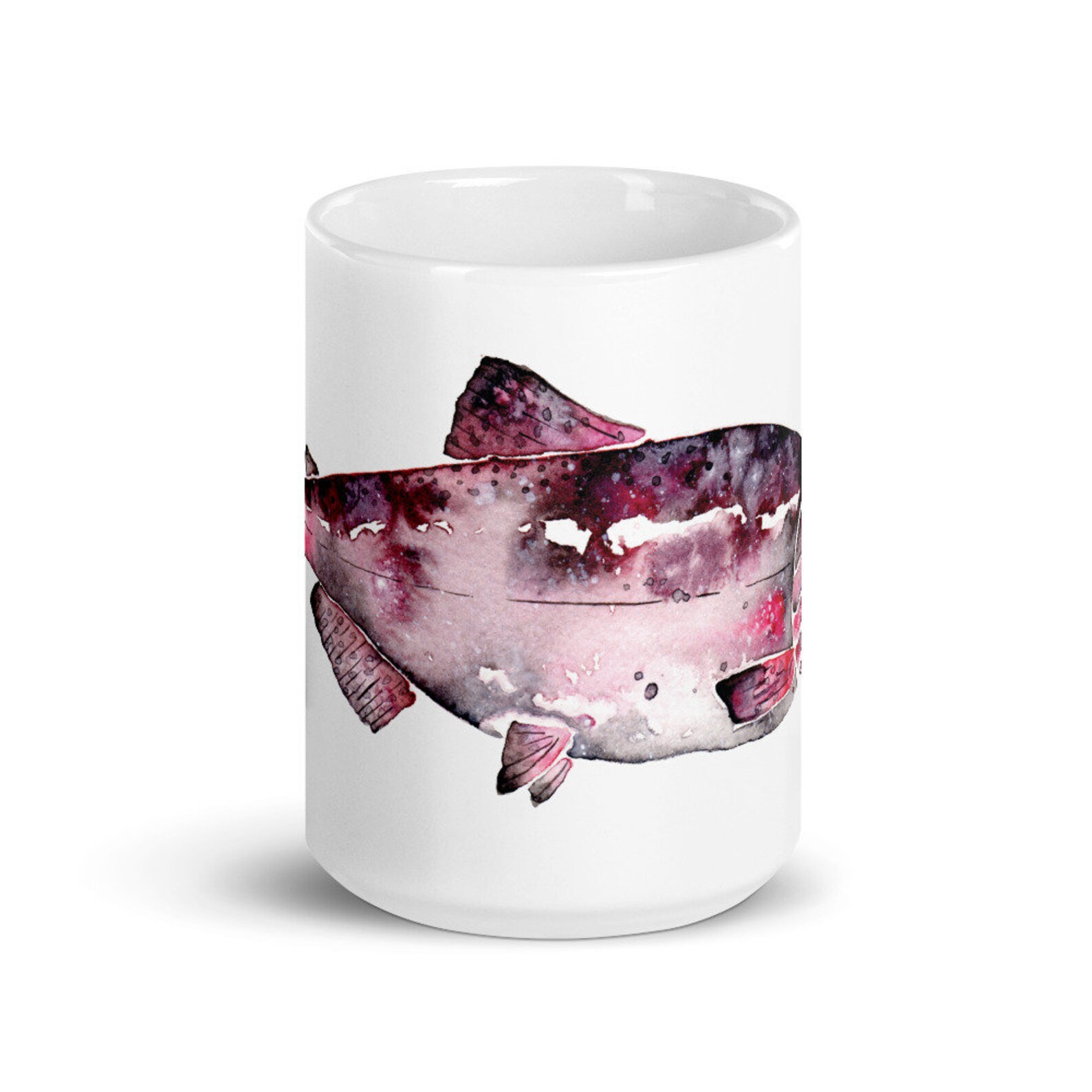 Watercolor Salmon Mug - Etsy