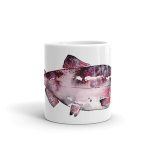 Watercolor Salmon Mug - Etsy