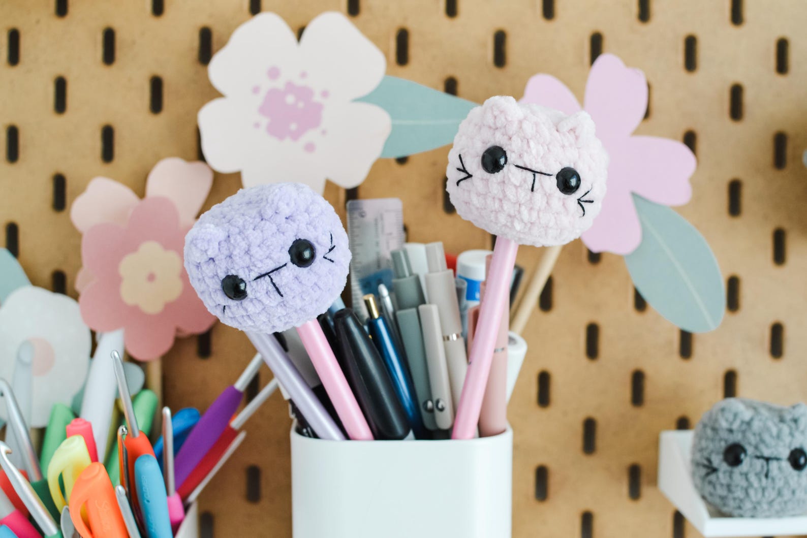 No-sew Amigurumi Crochet Cat Pencil Topper PDF Pattern - Etsy