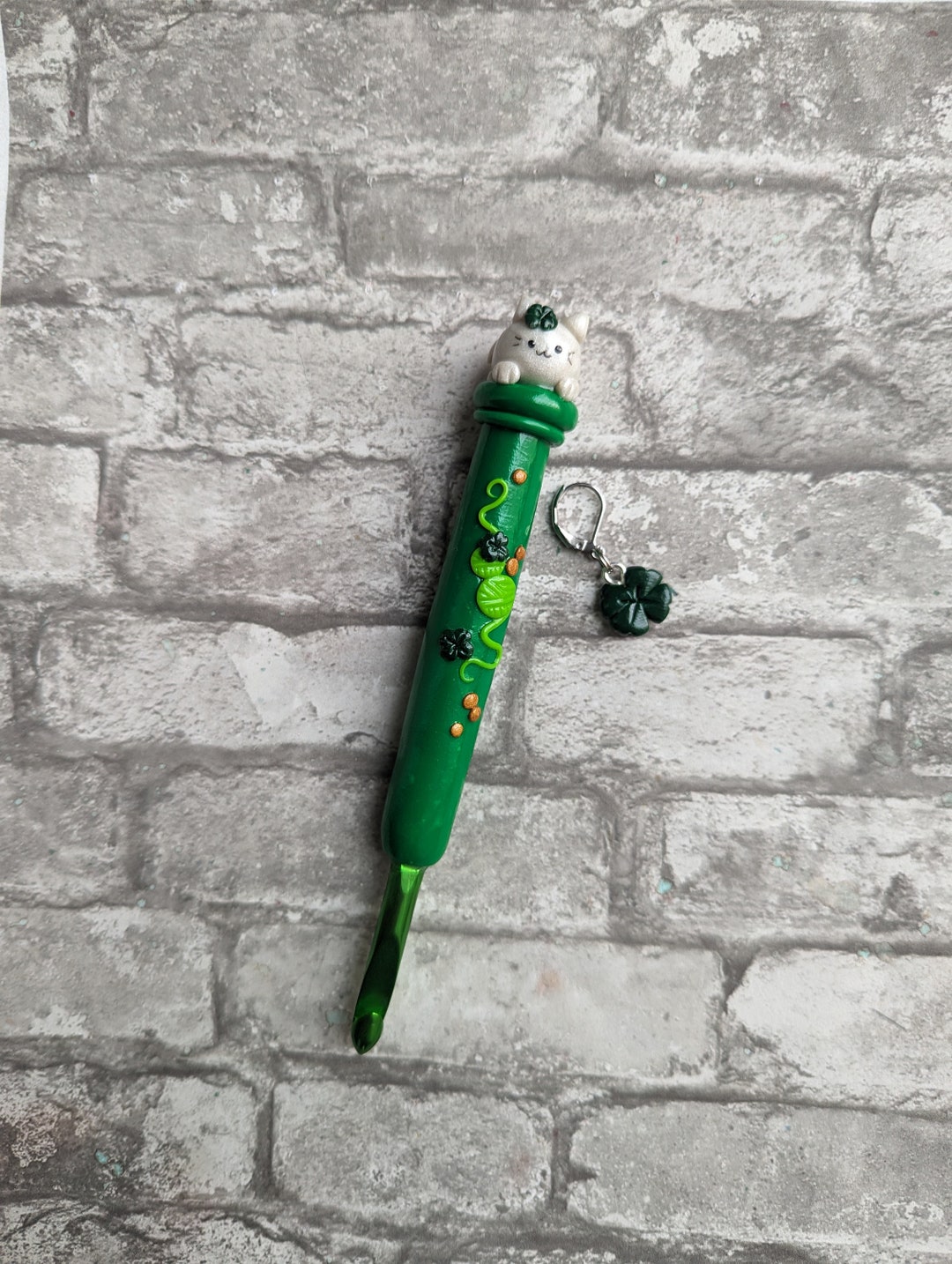 St. Patrick's Day Cat Inspired Slim Crochet Hook - Etsy