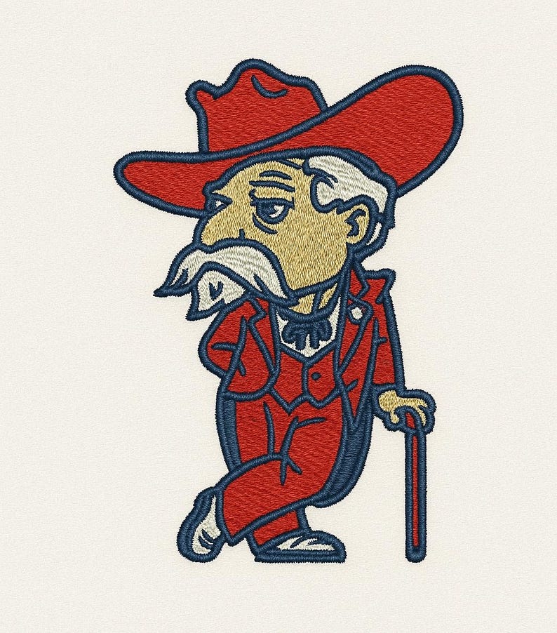 Ole Miss Colonel Reb Embroidery Design – University of Mississippi ...