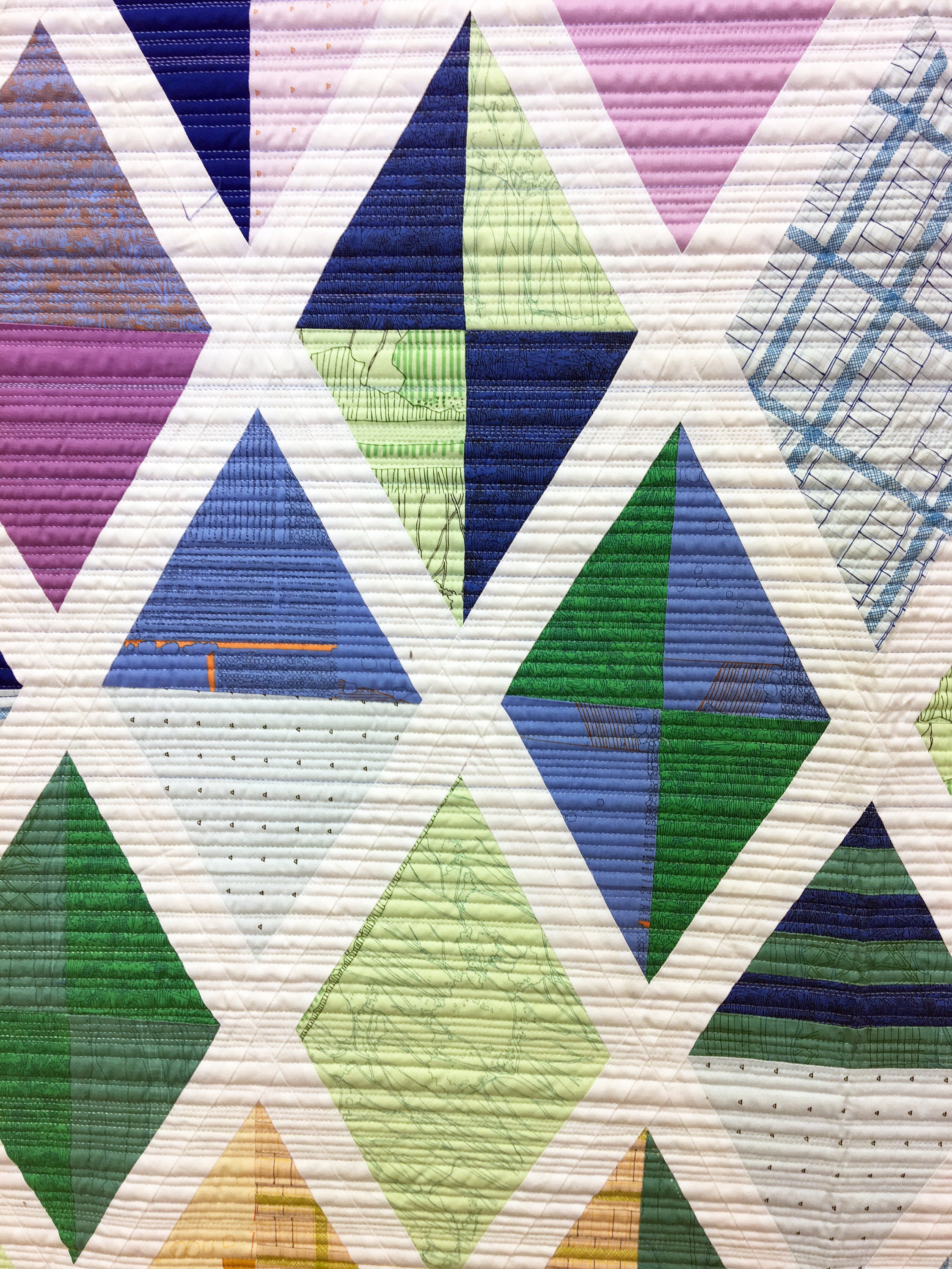 Multi Coloured Triangle Quilt - Etsy
