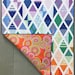 Multi Coloured Triangle Quilt - Etsy