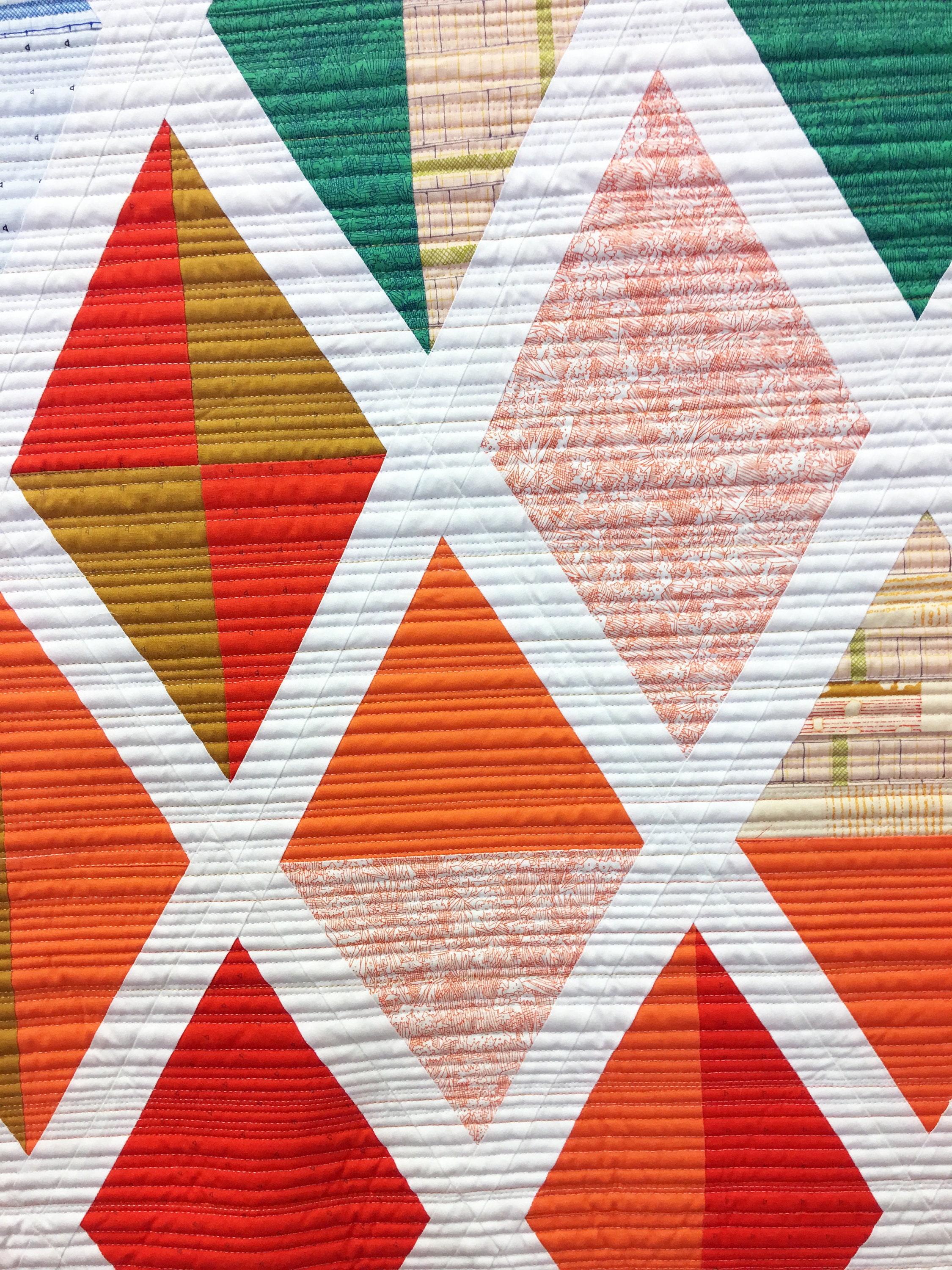 Multi Coloured Triangle Quilt - Etsy