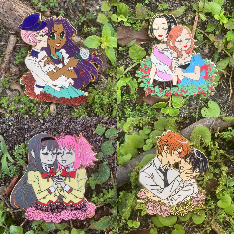 BLGL Flowers Enamel Pin - Etsy