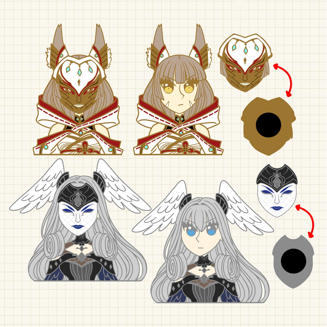 Xenoblade Chronicles 3 Enamel Pins PREORDER - Etsy