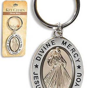 DIVINE MERCY JESUS Fob Style Key Chain Fast Shipping | Etsy