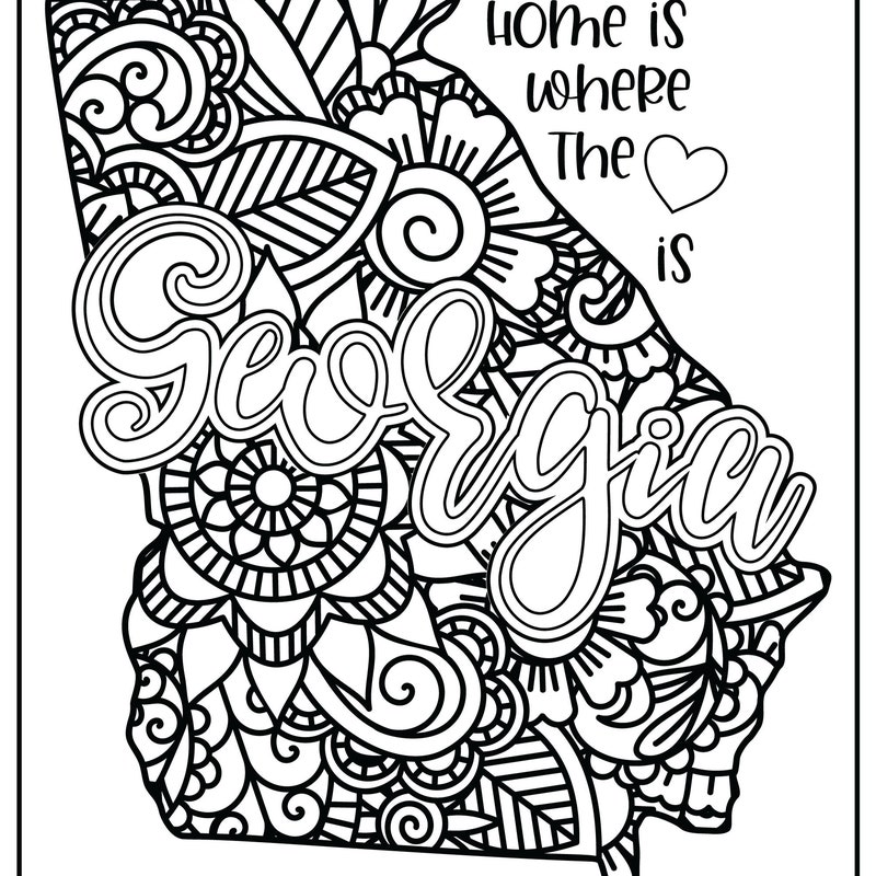 Georgia Coloring Book - Etsy