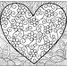 Huge Coloring Poster - Heart Zentangle No. 8 - Etsy