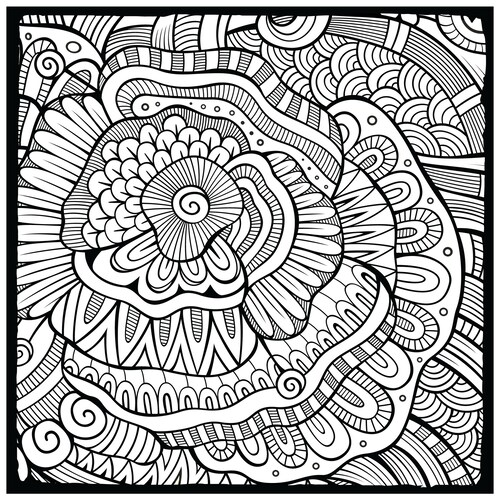 Huge Coloring Poster-zentangle - Etsy