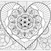 Huge Coloring Poster Heart Zentangle No. 10 - Etsy