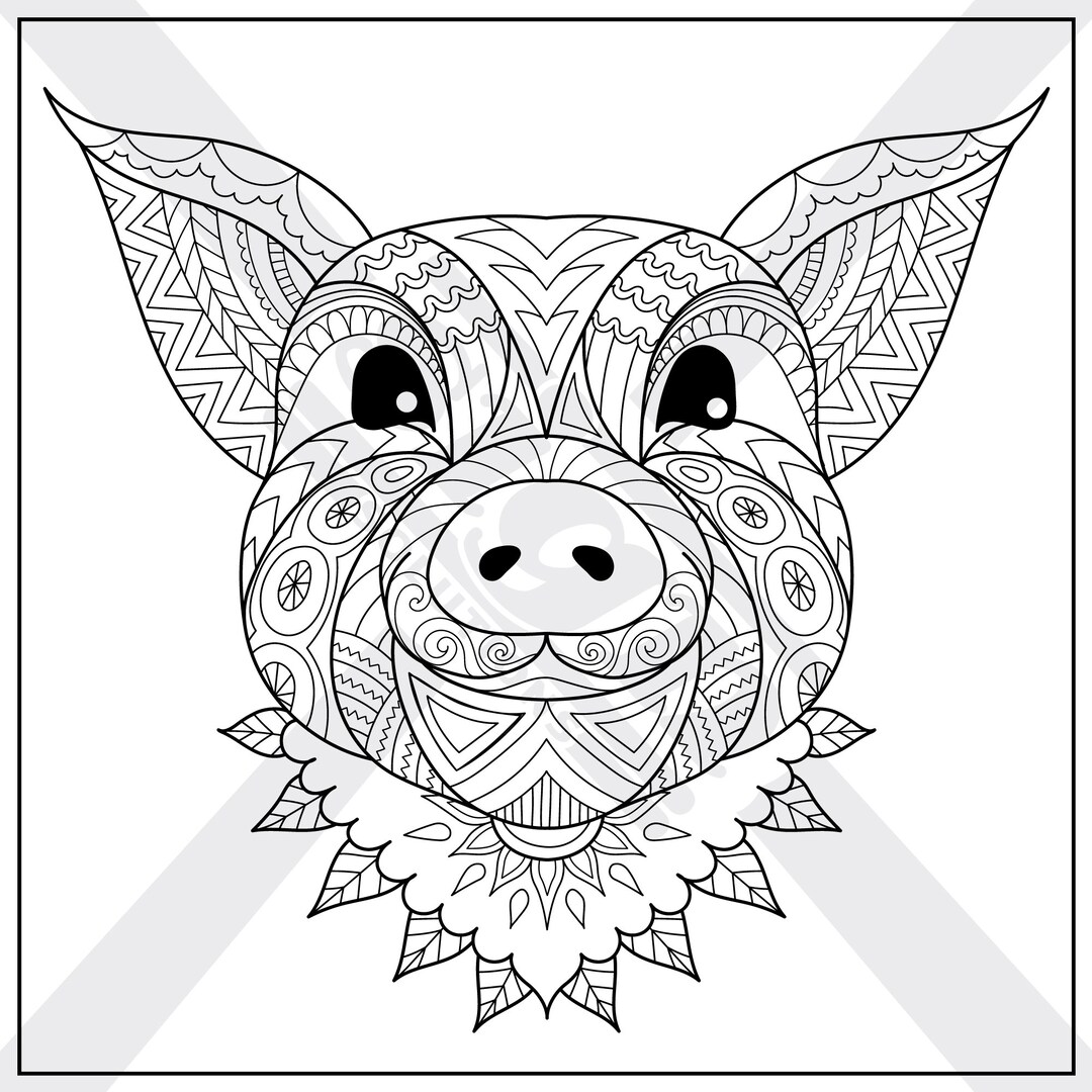 Huge Coloring Poster - Piggy - Etsy