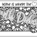 Huge Coloring Poster LOVE Zentangle No. 3 - Etsy