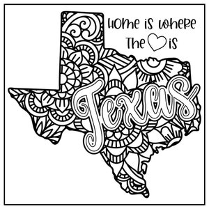 Huge Coloring Poster - the State of Texas - Etsy