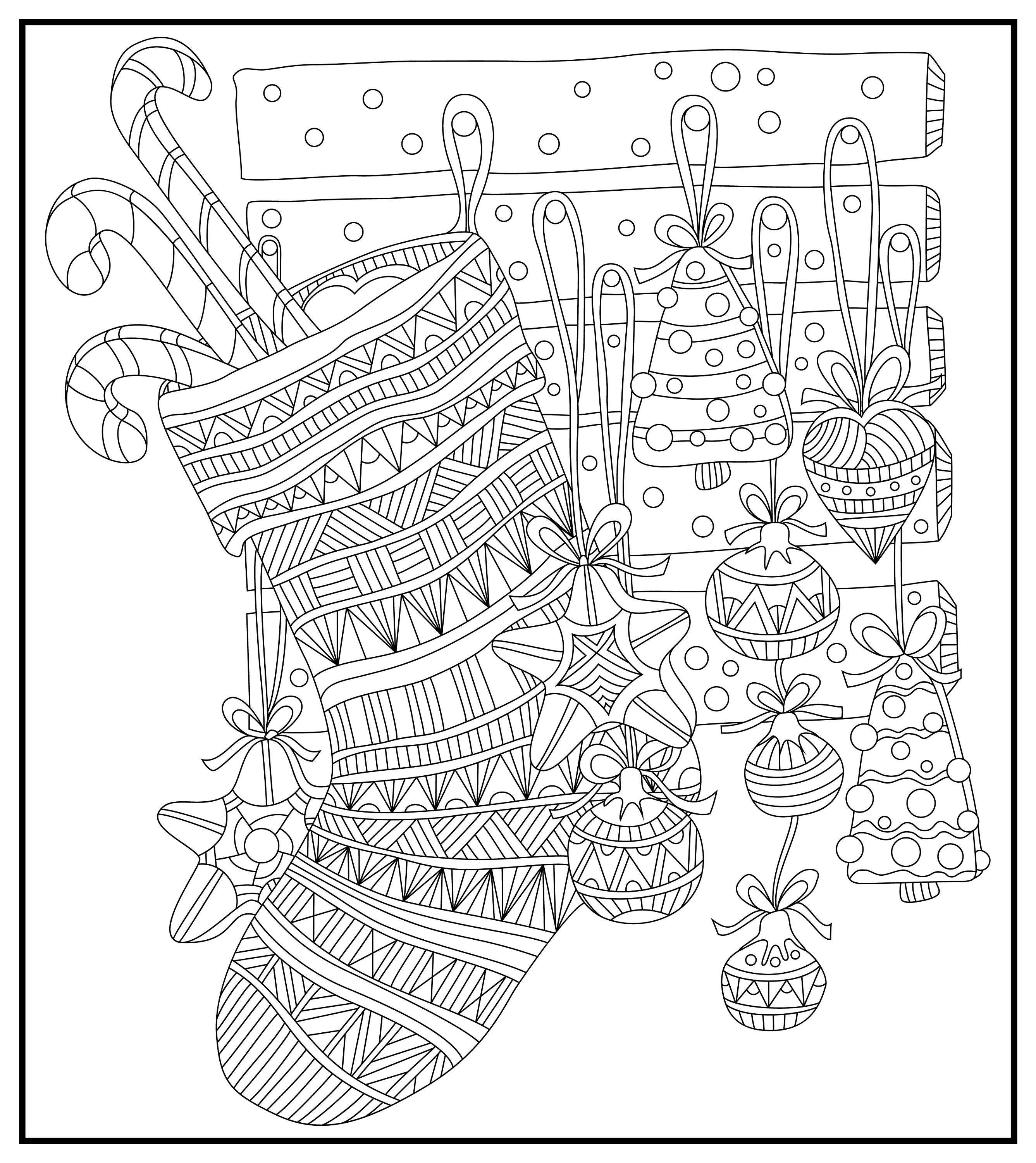 Christmas Stocking Coloring Poster: Large Xmas Activity (alcohol ...