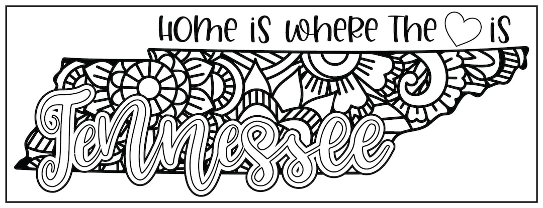 Huge Coloring Poster - the State of Tennessee - Etsy