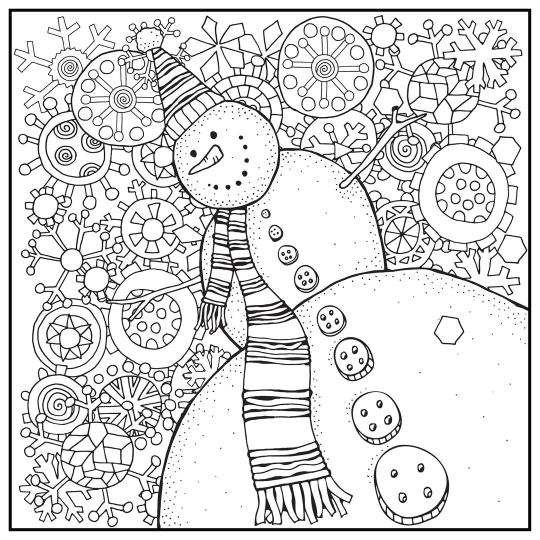 Huge Coloring Poster-xmas Snowman Angeled - Perfect for Christmas Gifts ...