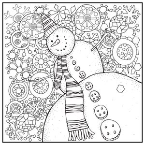 Huge Coloring Poster-xmas Snowman Angeled - Perfect for Christmas Gifts ...