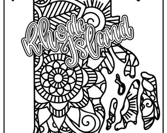 Rhode Island Coloring Page - Etsy