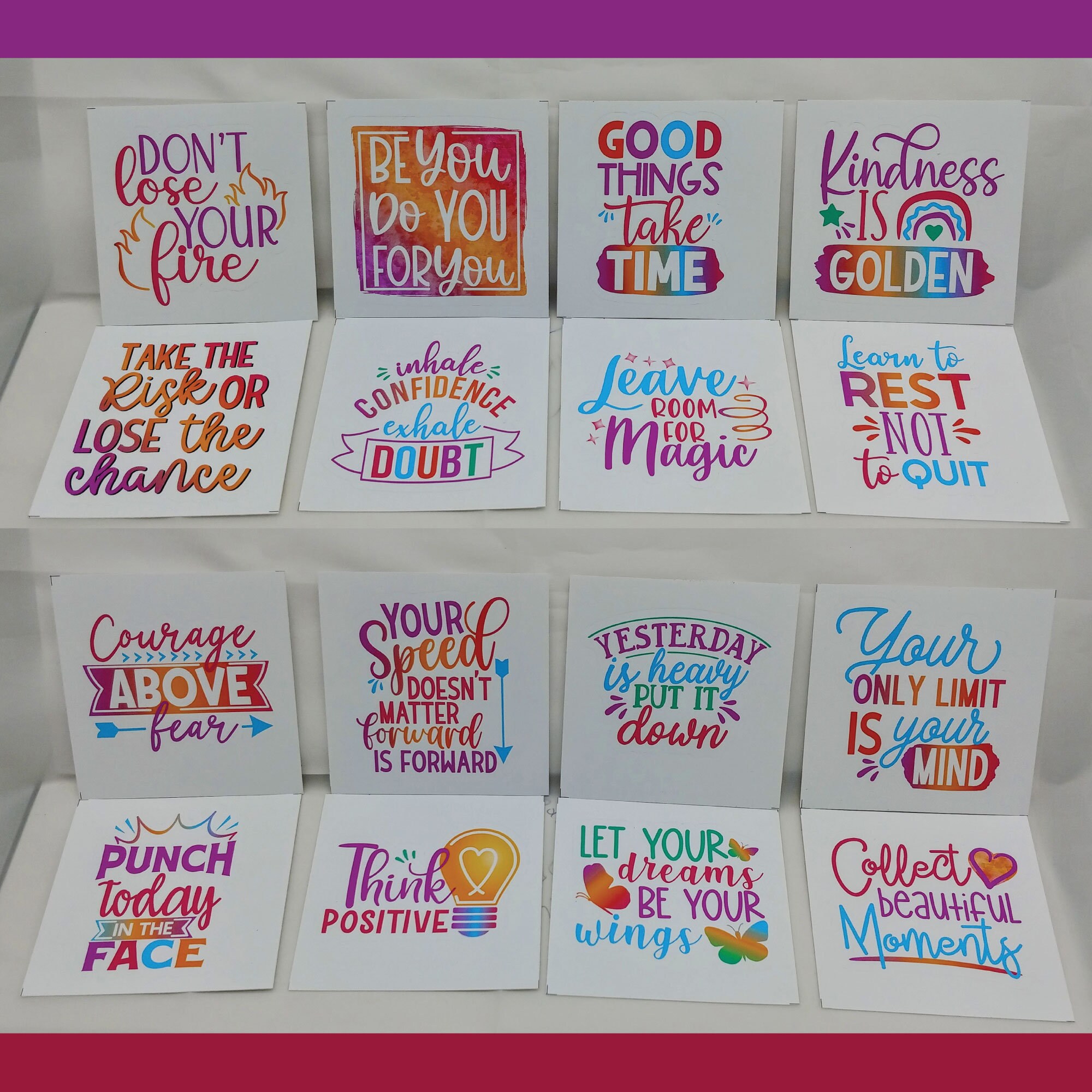 Sticker Sets - Positivity and Inspirational Sticker Set - 16 Pieces- 1. ...