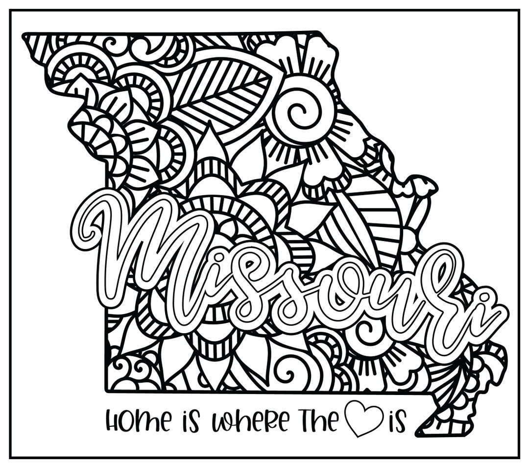 Huge Coloring Poster - the State of Missouri - Etsy