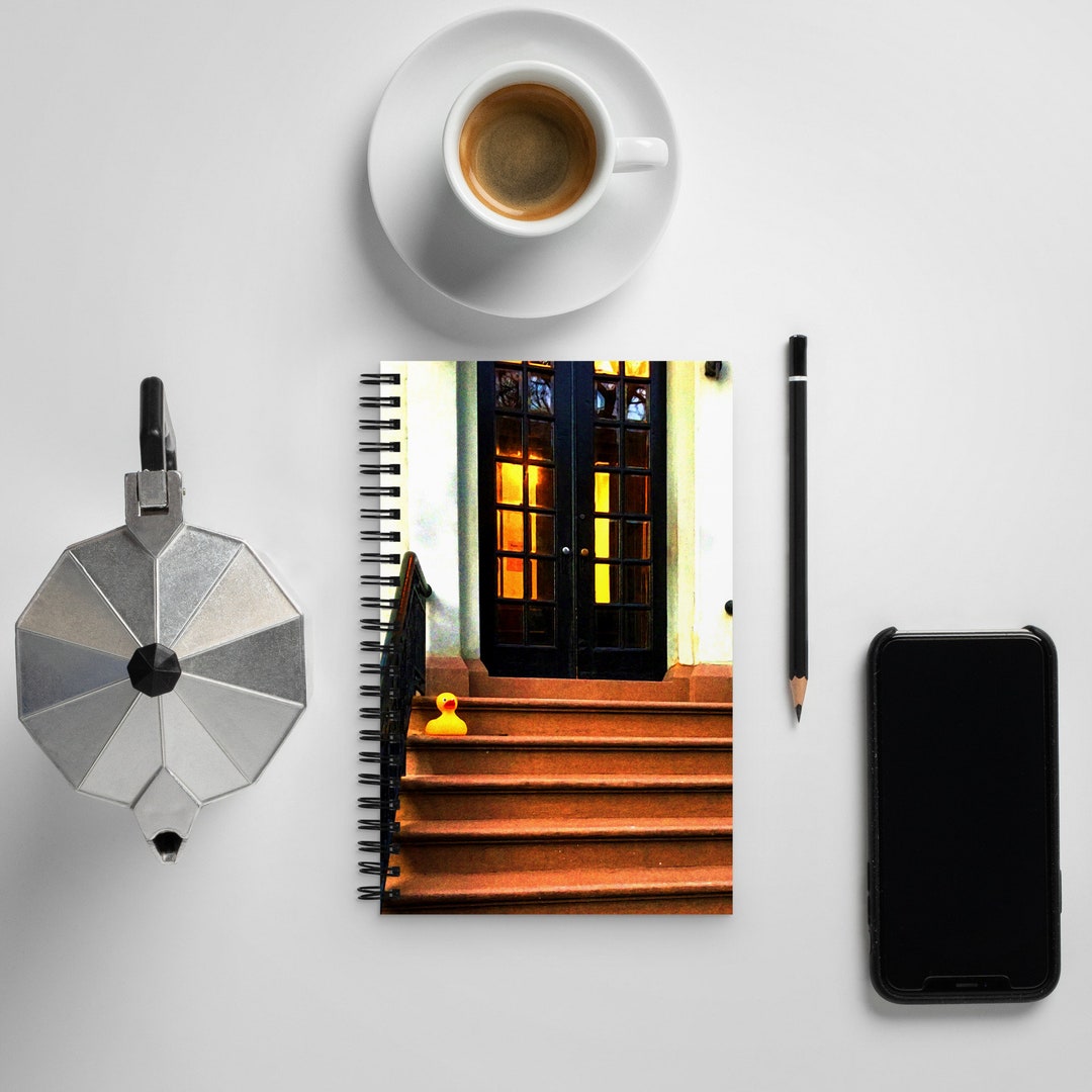 Rubber Duckie on a Brooklyn Stoop Spiral Notebook Dotted Pages - Etsy