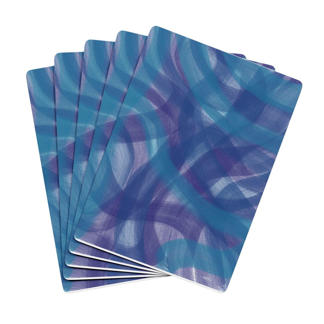 Woven Purple Abstract Playing Cards - Etsy