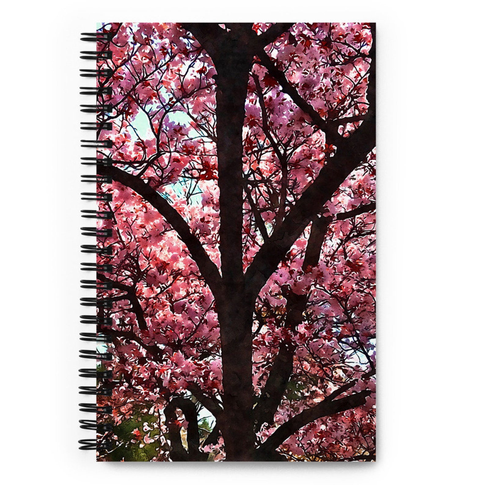 Cherry Blossom Tree Spiral Notebook Dotted Pages - Etsy UK