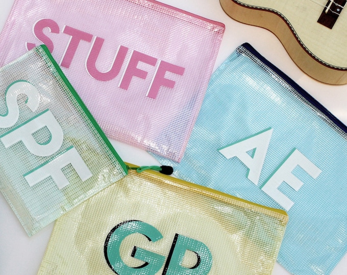 Sunscreen Storage Bag | Custom Water Resistant Zipper Bag Pouch | Wet ...