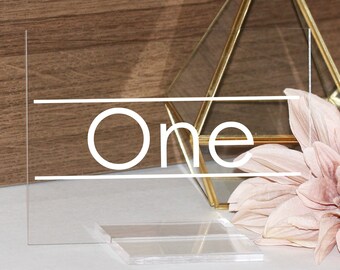 Vinyl Acrylic Table Numbers Modern Wedding Table Number Wedding Table ...