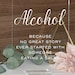 Alcohol Sign Acrylic Wedding Sign Minimalist Wedding Sign Modern ...