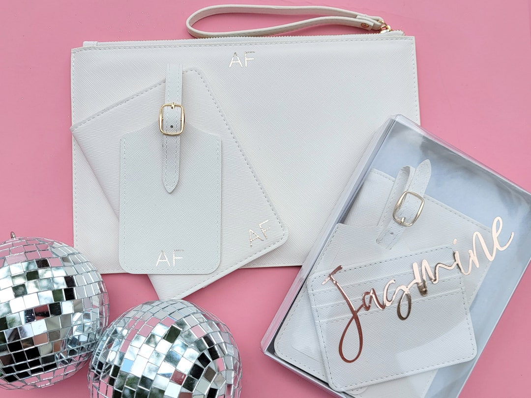 Personalized Travel Gift Set With Luggage Tag, Passport Holder, Card ...