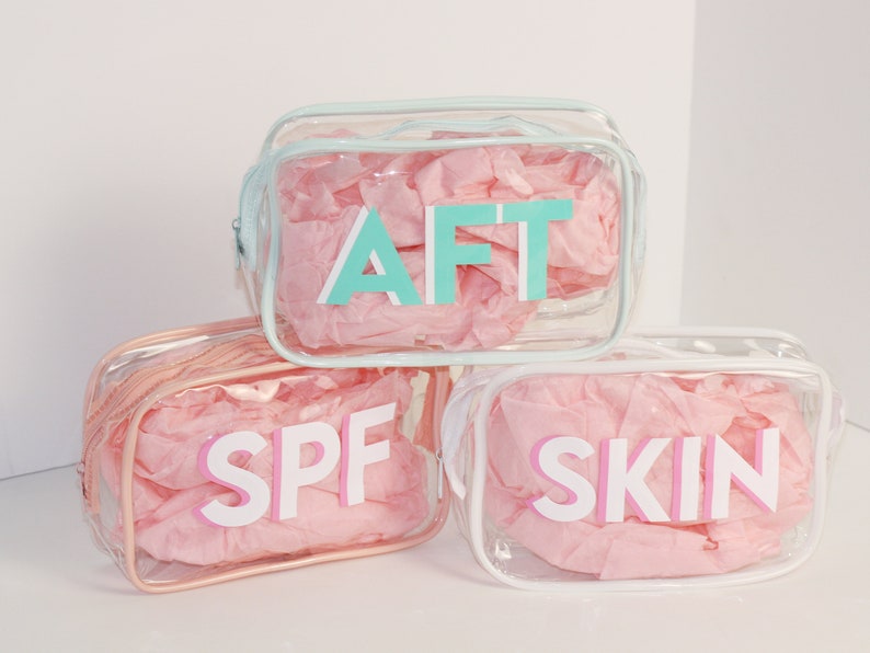 Shadow Monogram Clear Bag Monogram Gifts TSA Toiletry Bag - Etsy