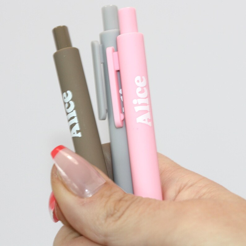 Set of 3 Personalized Pens Printed With Name or Saying, Custom Pens ...