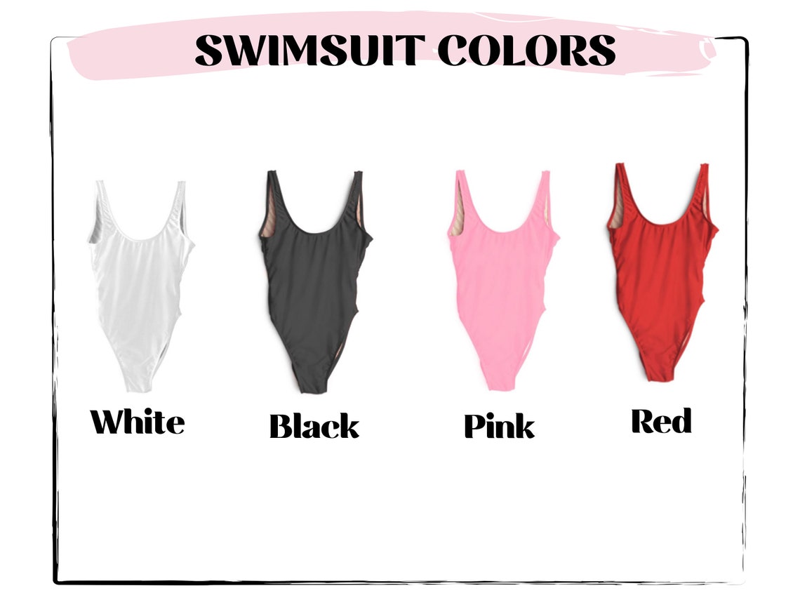 Personalized One Piece Swim Suits, Custom Bachelorette Party Swimsuits ...